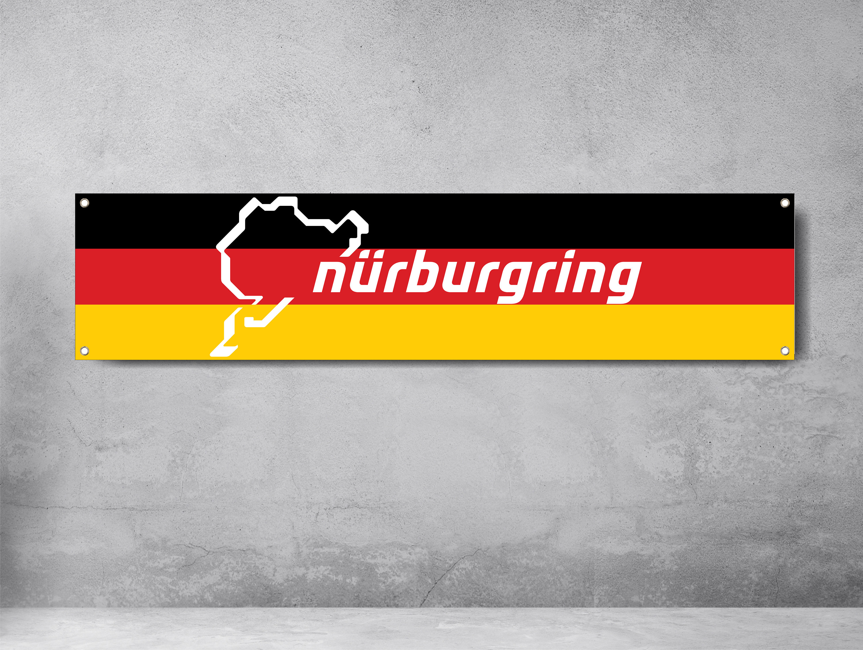 Nurburgring Circuit PVC Vinyl Banner Garage Showroom Wall Sign ...