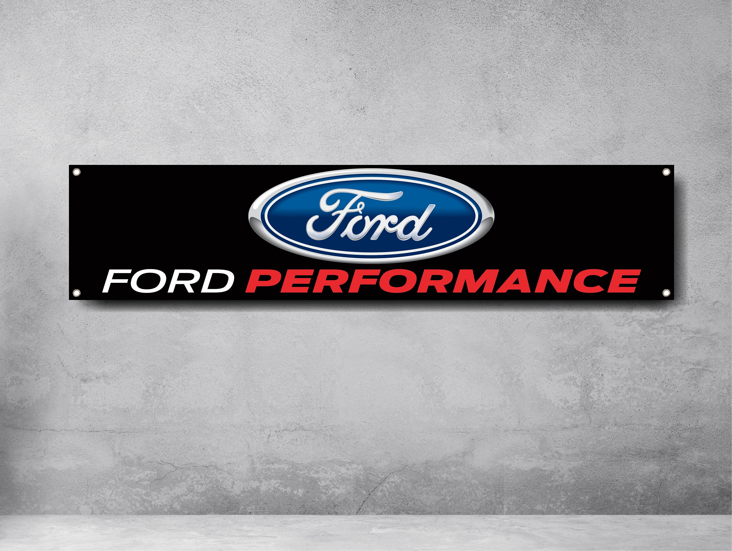 Ford Performance Car PVC Vinyl Banner Garage Showroom Wall Sign ...