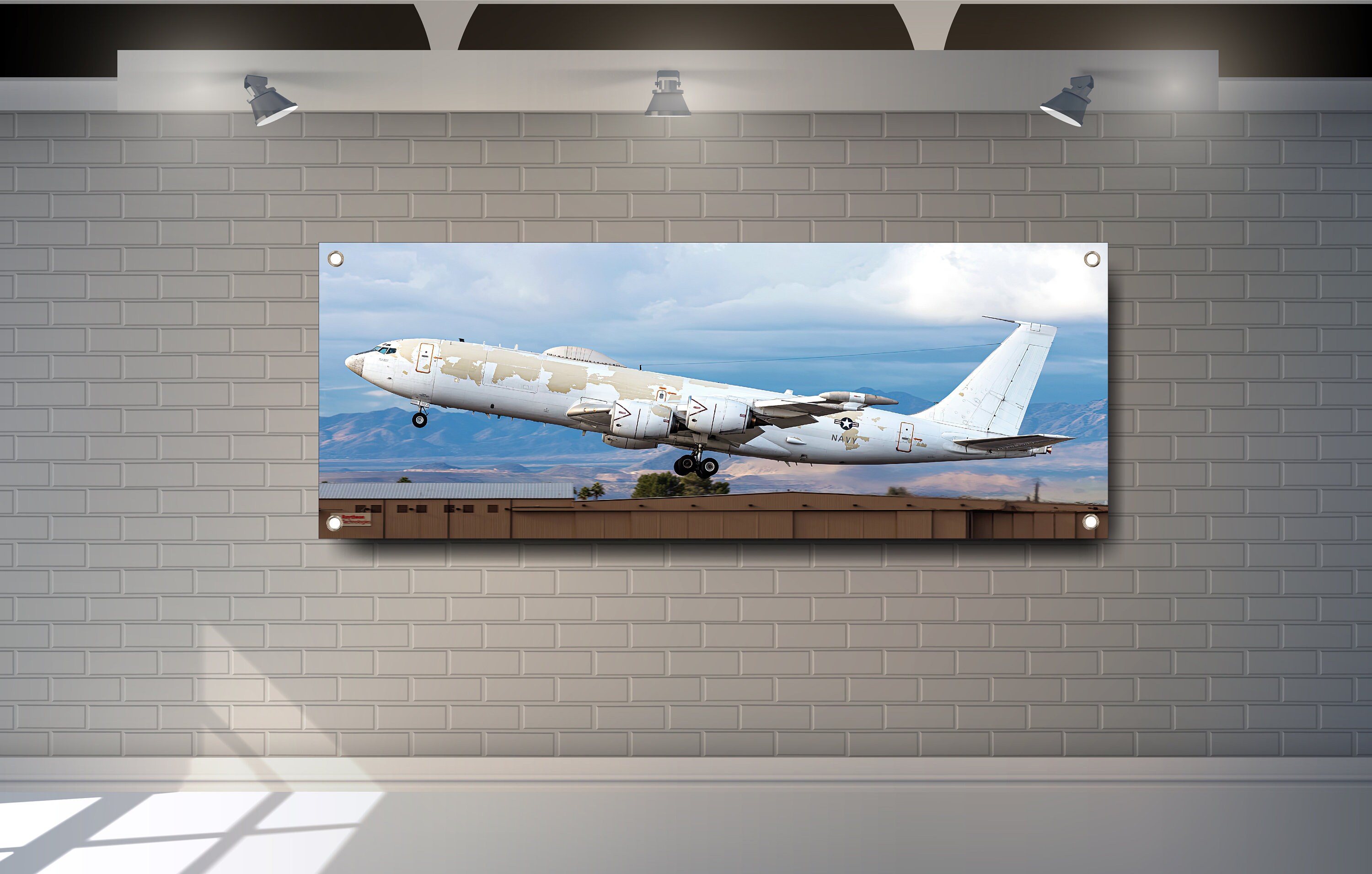 E-6 Mercury Boeing 707 Fighter Aircraft Transport Jets PVC Vinyl Banner ...