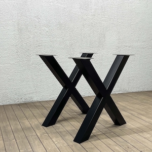 Pair of X Shaped Table Legs, Metal Legs, Table Base - Etsy