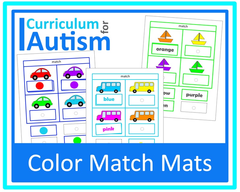 Color Match Transportation Vehicles Mats Autism Special Education - Etsy
