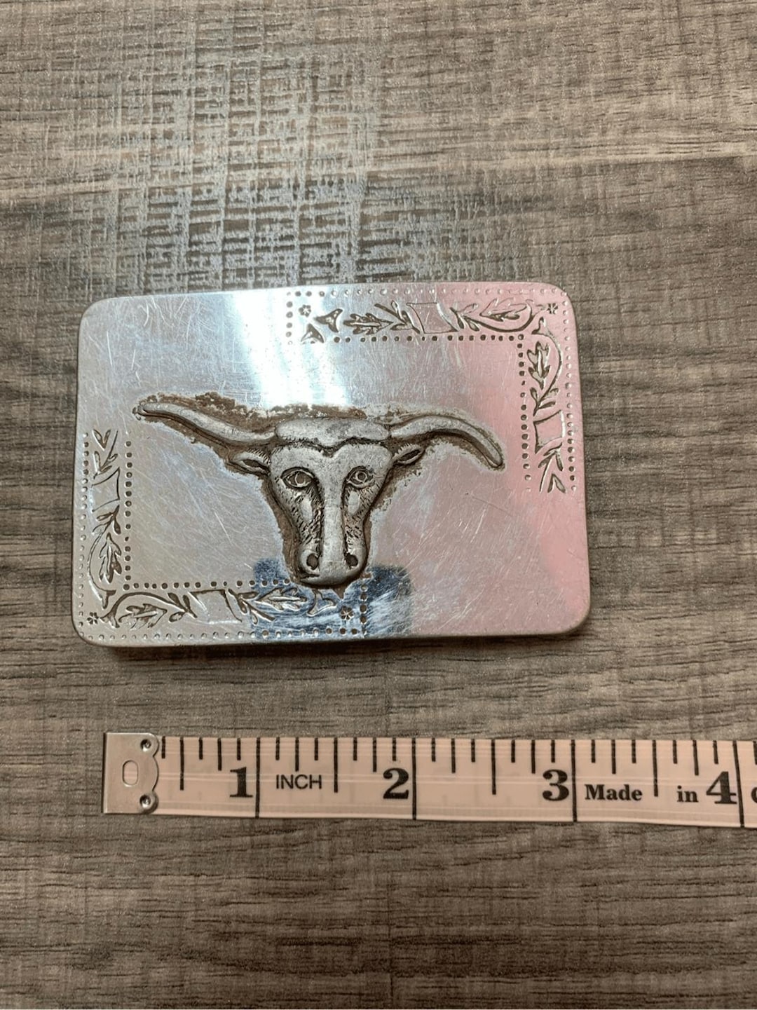 Vintage Steer Head Longhorn Western Belt Buckle Silver - Etsy
