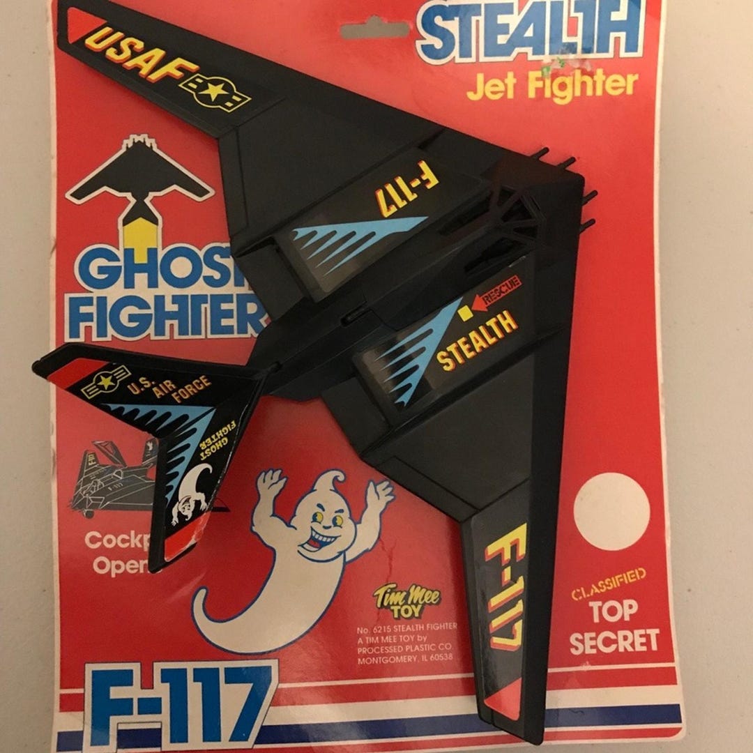 Vintage Stealth Jet Fighter Tim Mee Toy F117 - Etsy