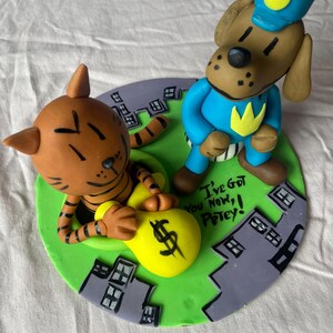 DOGMAN Inspired Cake Topper Petey Fondant Handmade Kids Birthday Cake ...