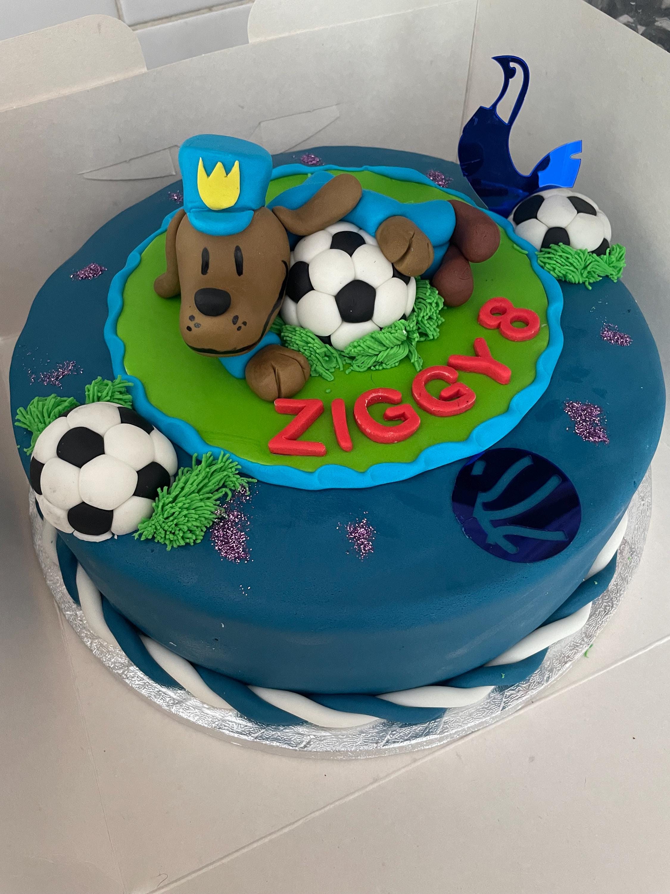 Dog Man With Soccer Ball-edible Cake Topper for Football Fans,fondant ...