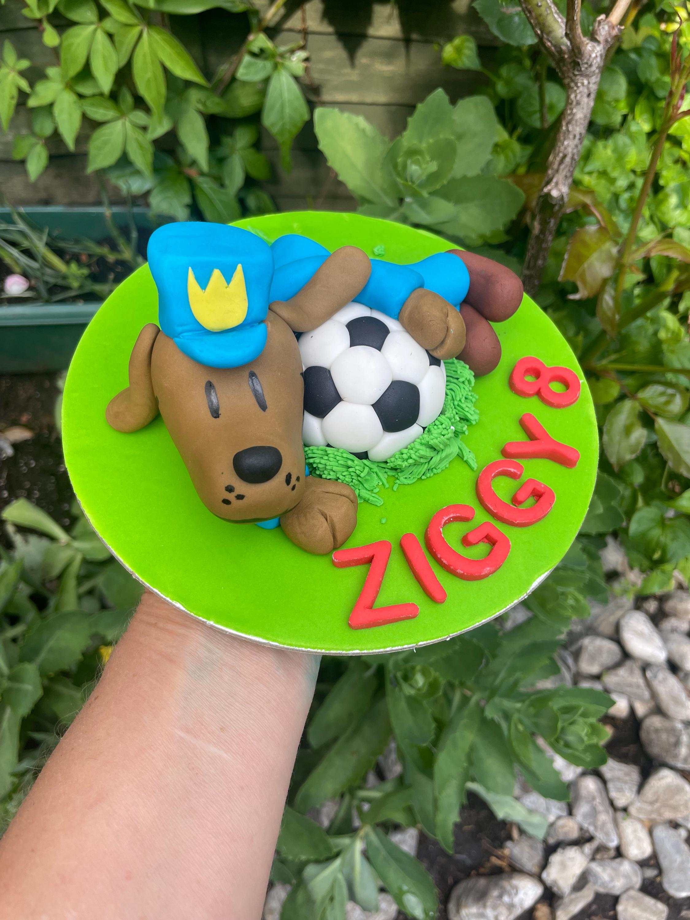 Dog Man With Soccer Ball-edible Cake Topper for Football Fans,fondant ...