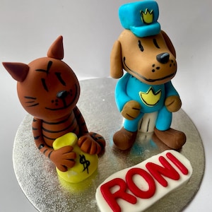 DOGMAN Inspired Cake Topper Petey Fondant Handmade Kids Birthday Cake ...