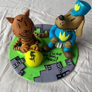 DOGMAN Inspired Cake Topper Petey Fondant Handmade Kids Birthday Cake ...