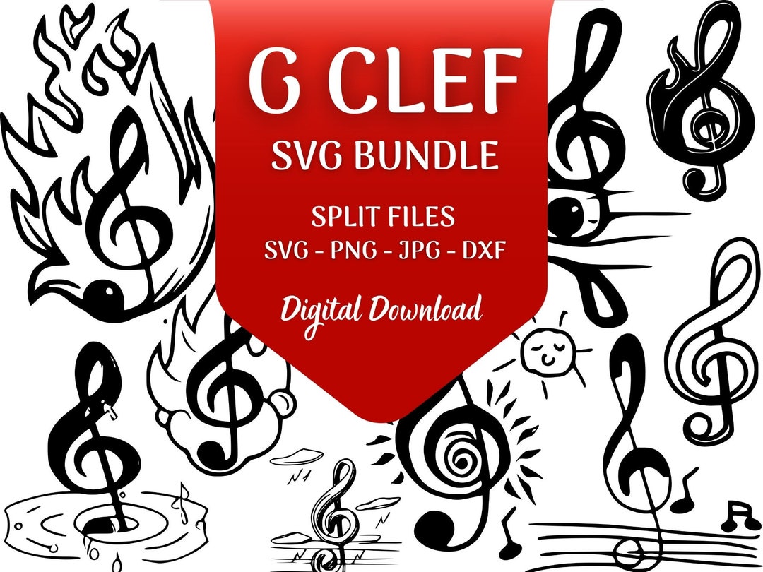G Clef SVG Bundle Musical Symbol Svg File for Cricut and - Etsy Singapore