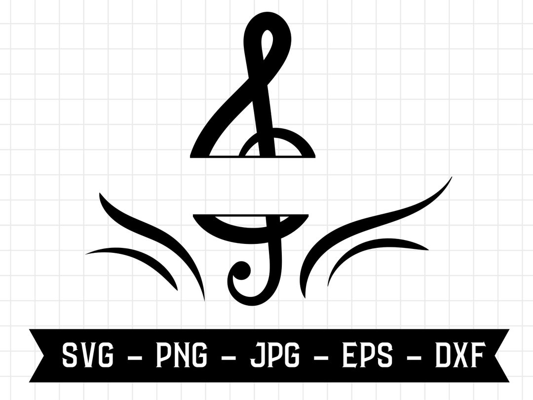 Personalized G Clef Svg FONT INCLUDED Cut File for Cricut - Etsy