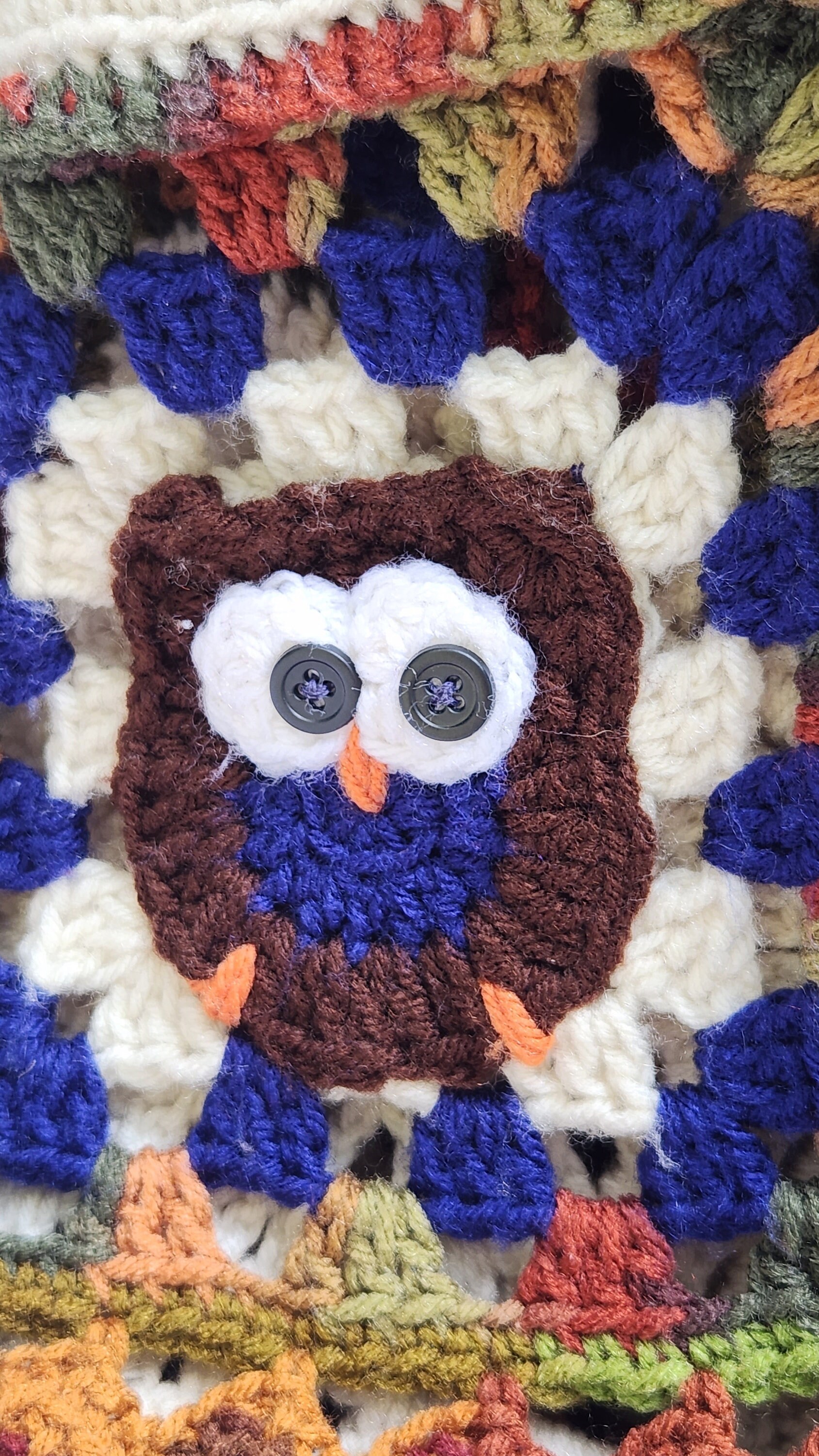 Crochet Owl Granny Square Throw Blanket - Etsy