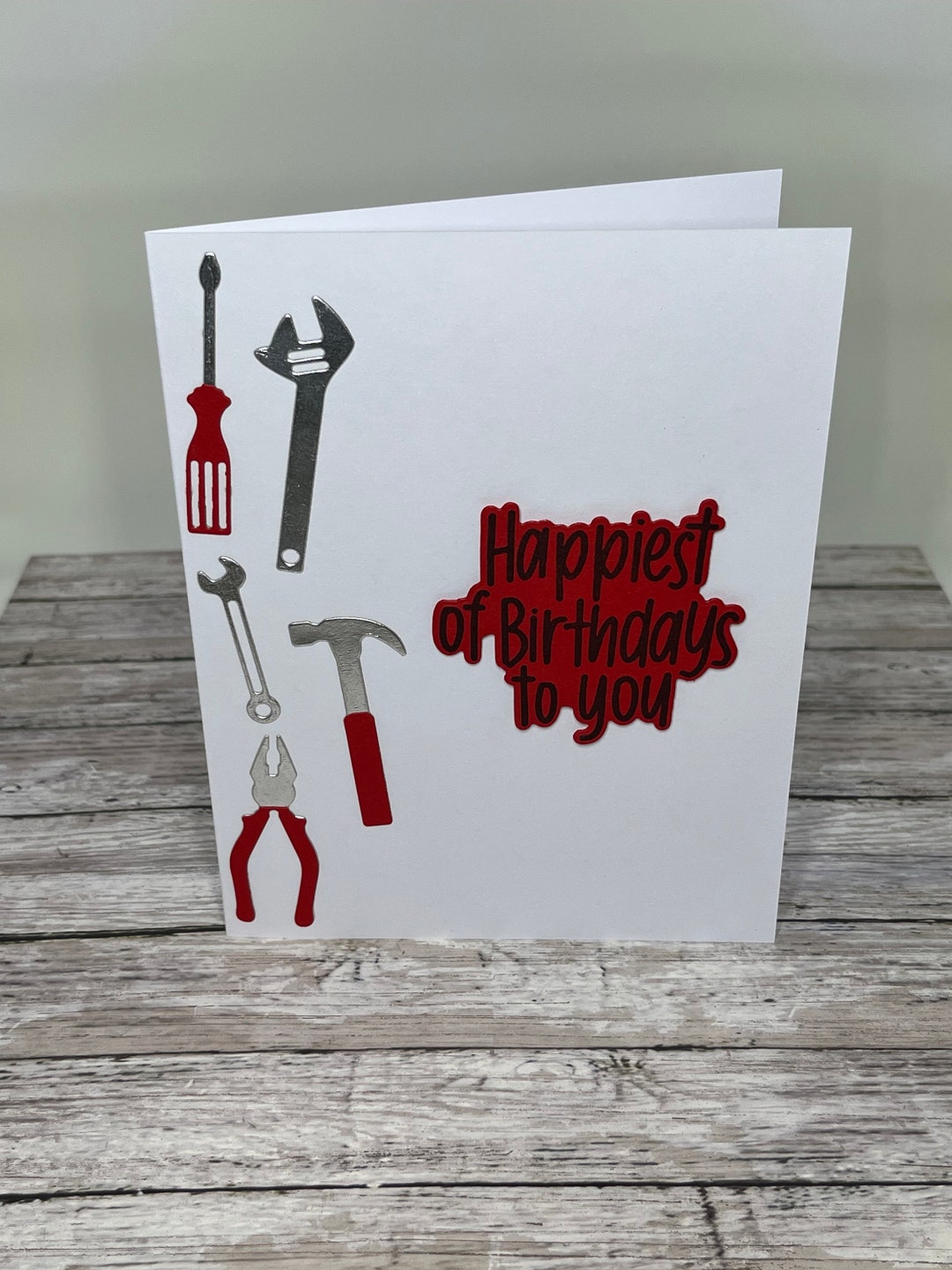 Handmade Tool Birthday Card (5x6.5in) - Etsy