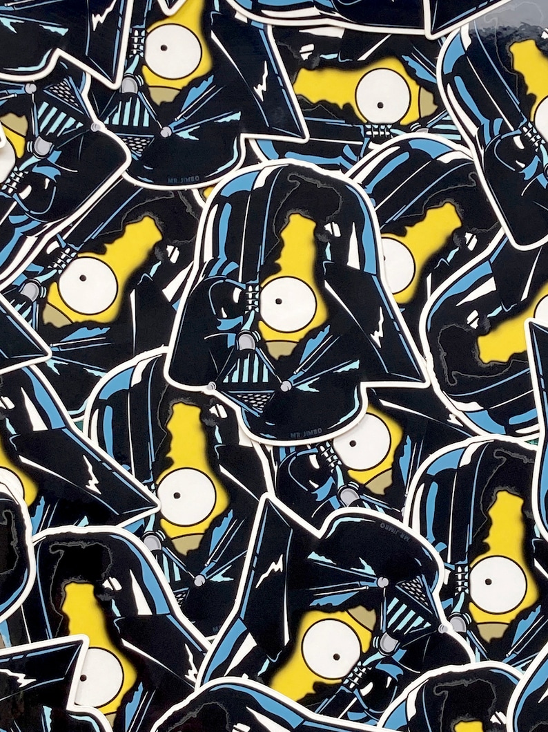 Darth Vader / Homer Simpson - Star Wars Vinyl Sticker, Anakin Skywalker ...