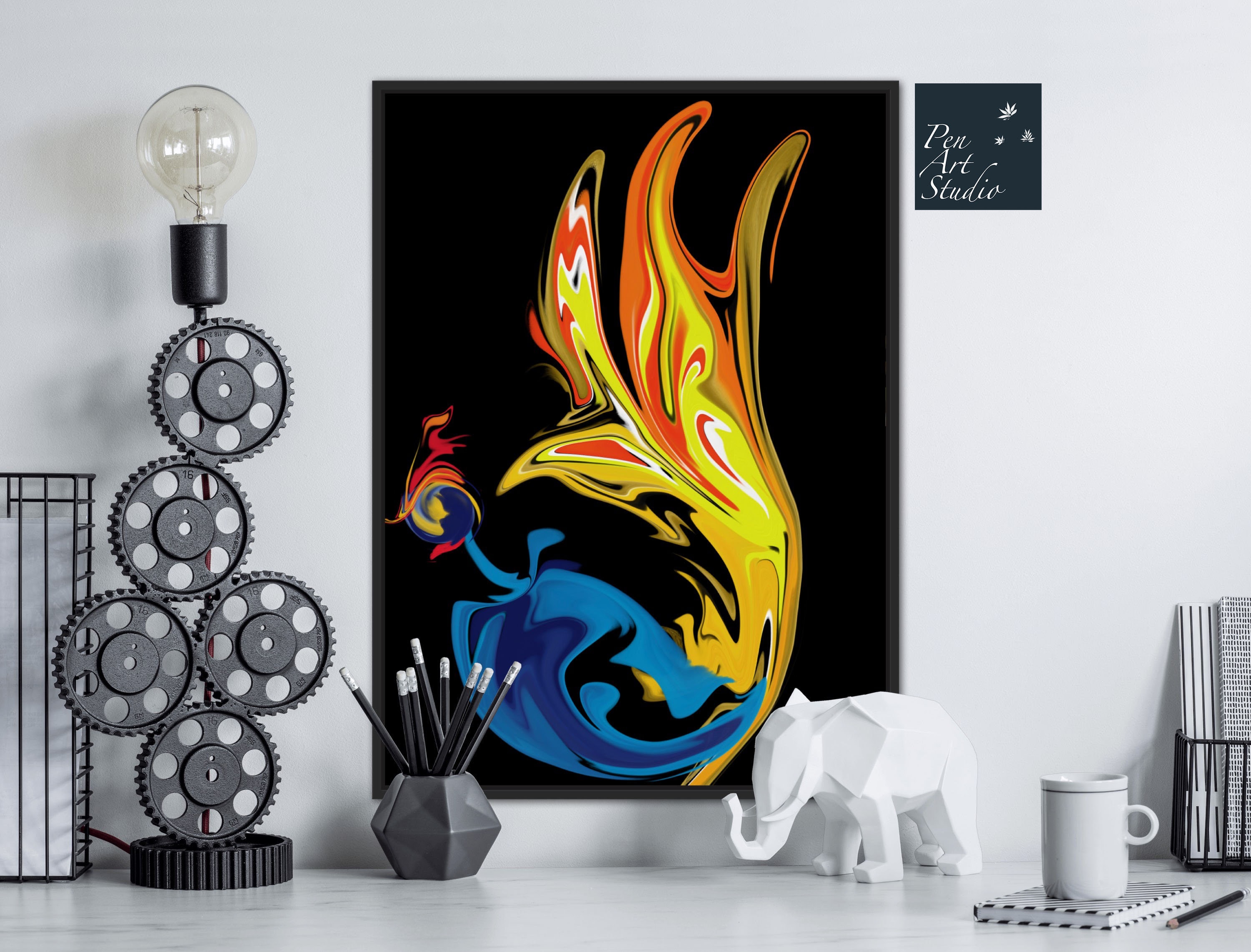 Peacock Preppy Classroom Gym Handmade Decor Wall Art Print, Cute ...