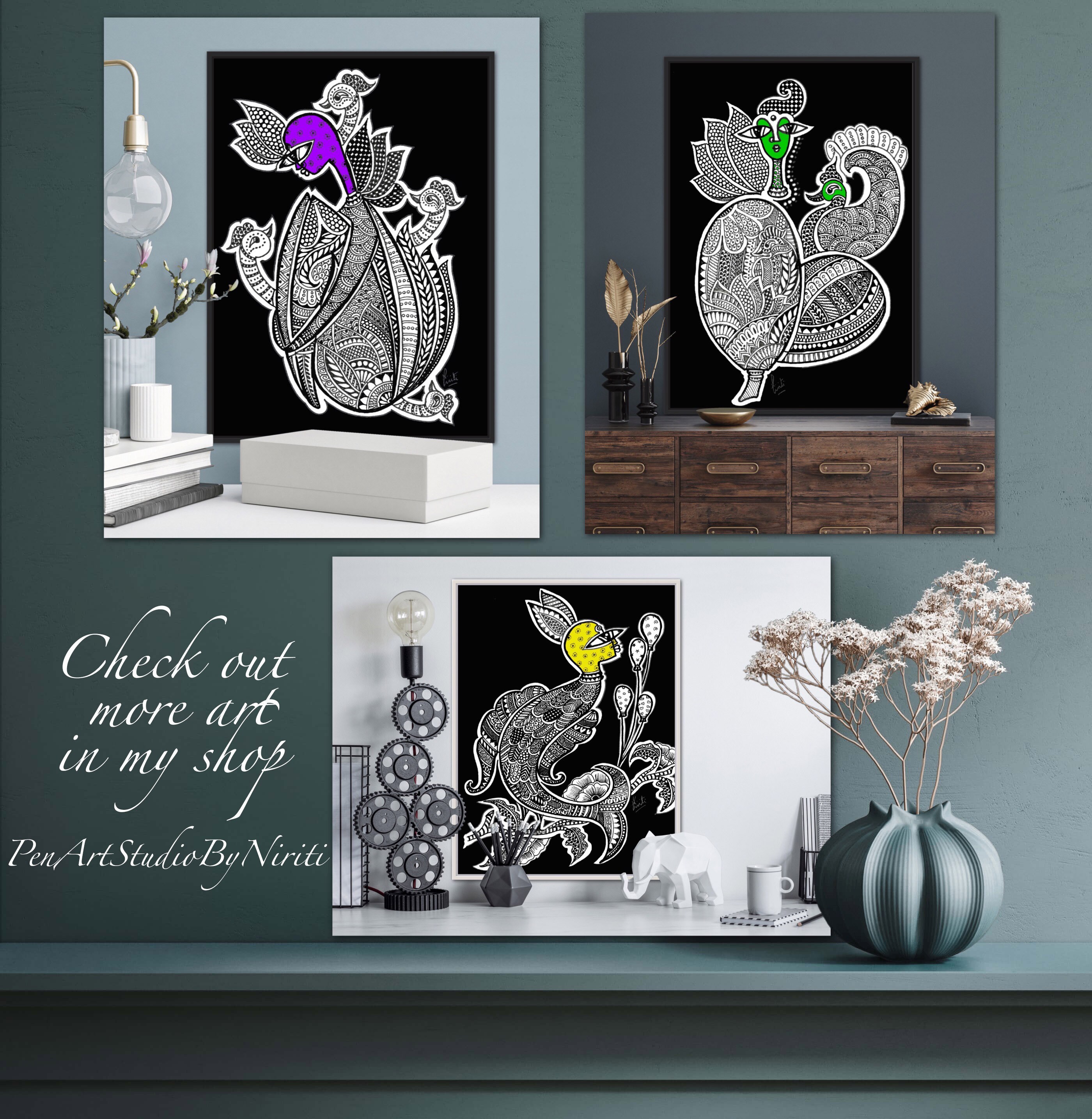 Coquette Surreal Fish Bird Themed Goth Witchy Gifts, Printable ...
