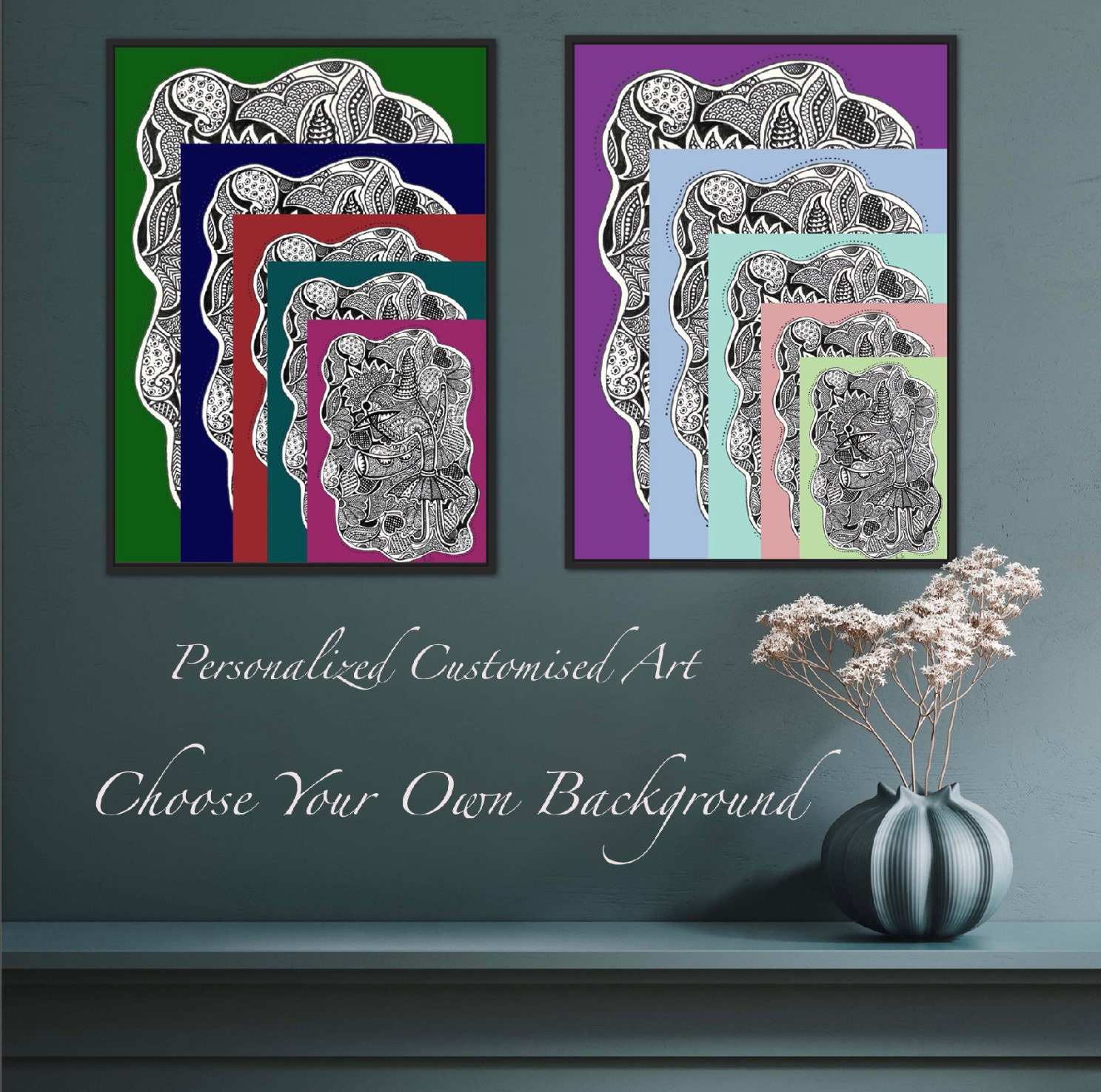 Custom DIY Printable Digital Art, Personalized Art Gifts for Her Him ...