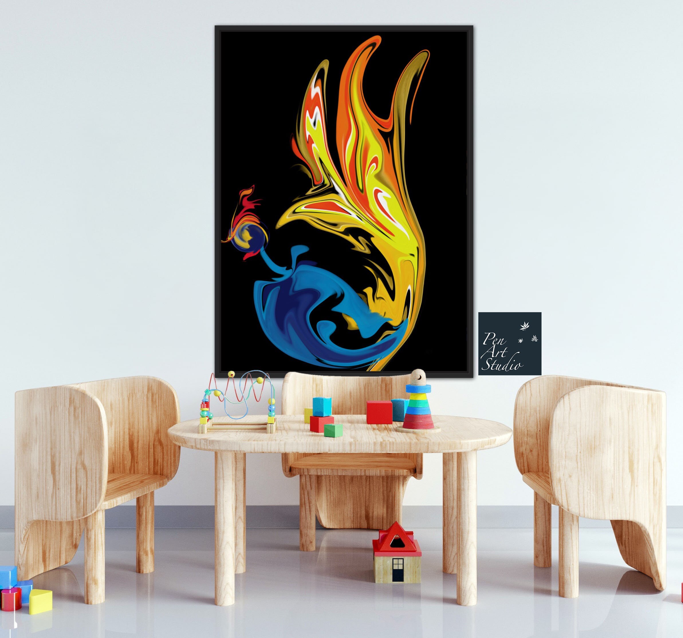 Peacock Preppy Classroom Gym Handmade Decor Wall Art Print, Cute ...