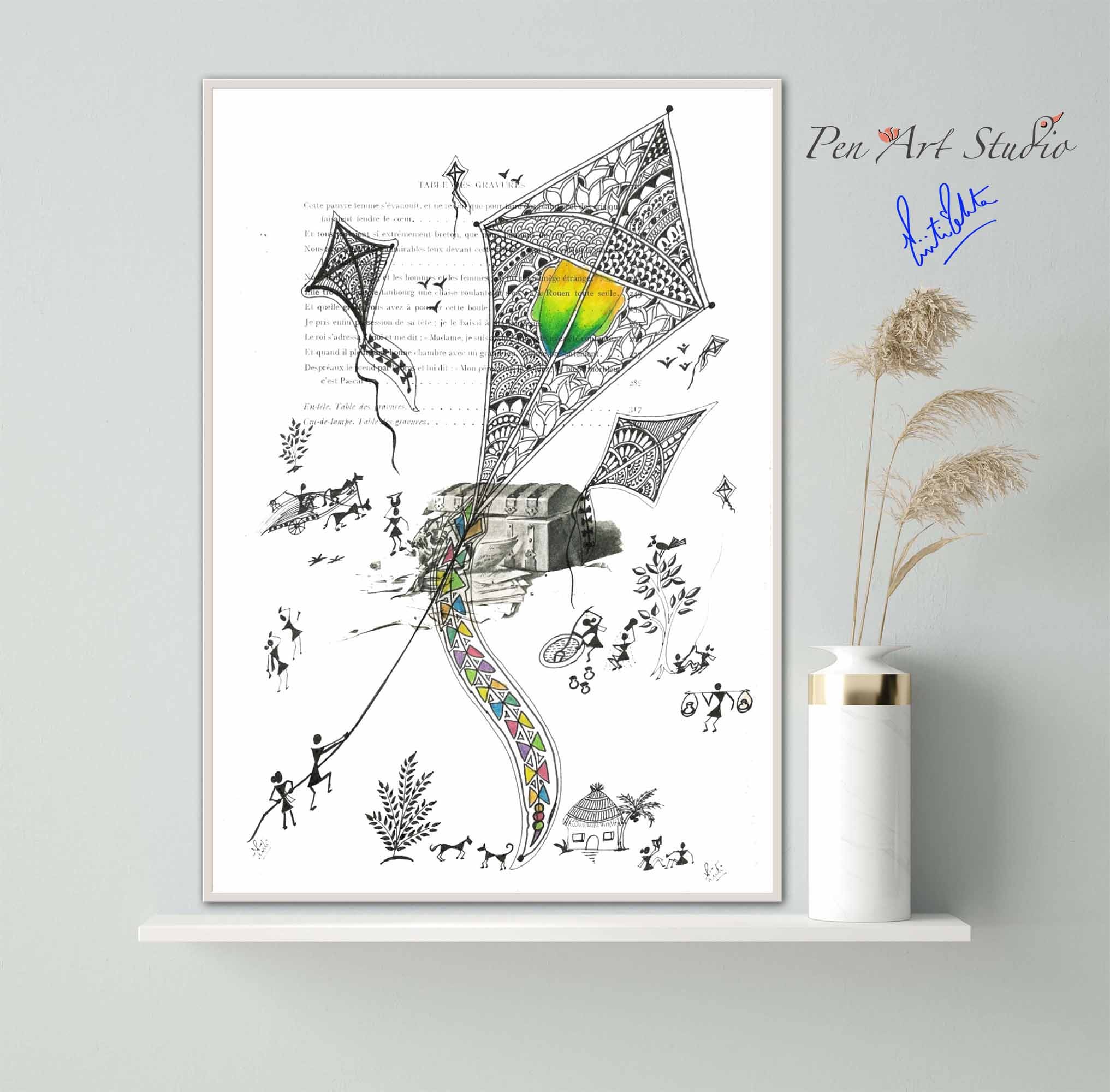 Cool Masculine Flying Kite Wall Art Man Cave Decor, Thoughtful ...