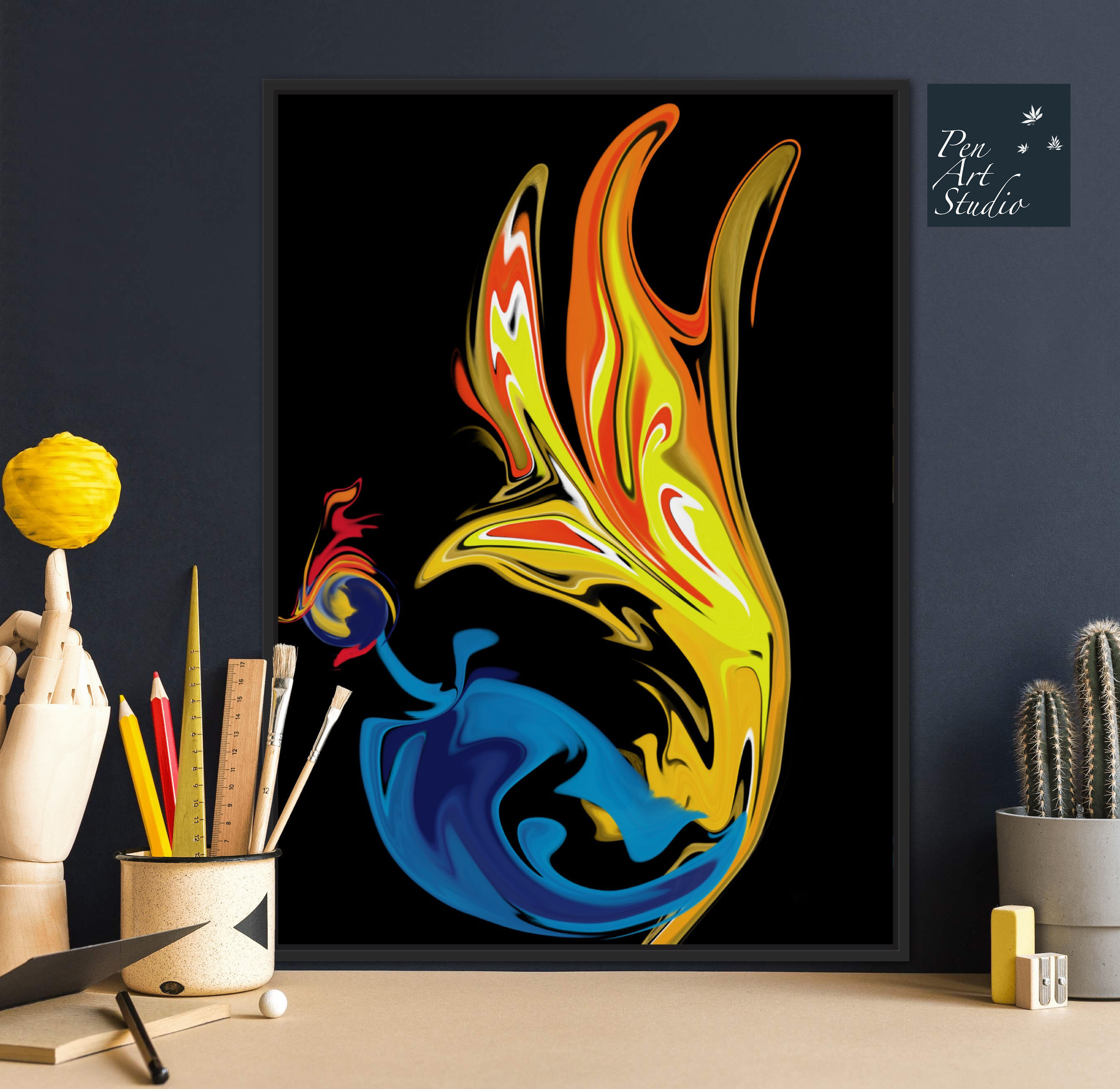 Peacock Preppy Classroom Gym Handmade Decor Wall Art Print, Cute ...