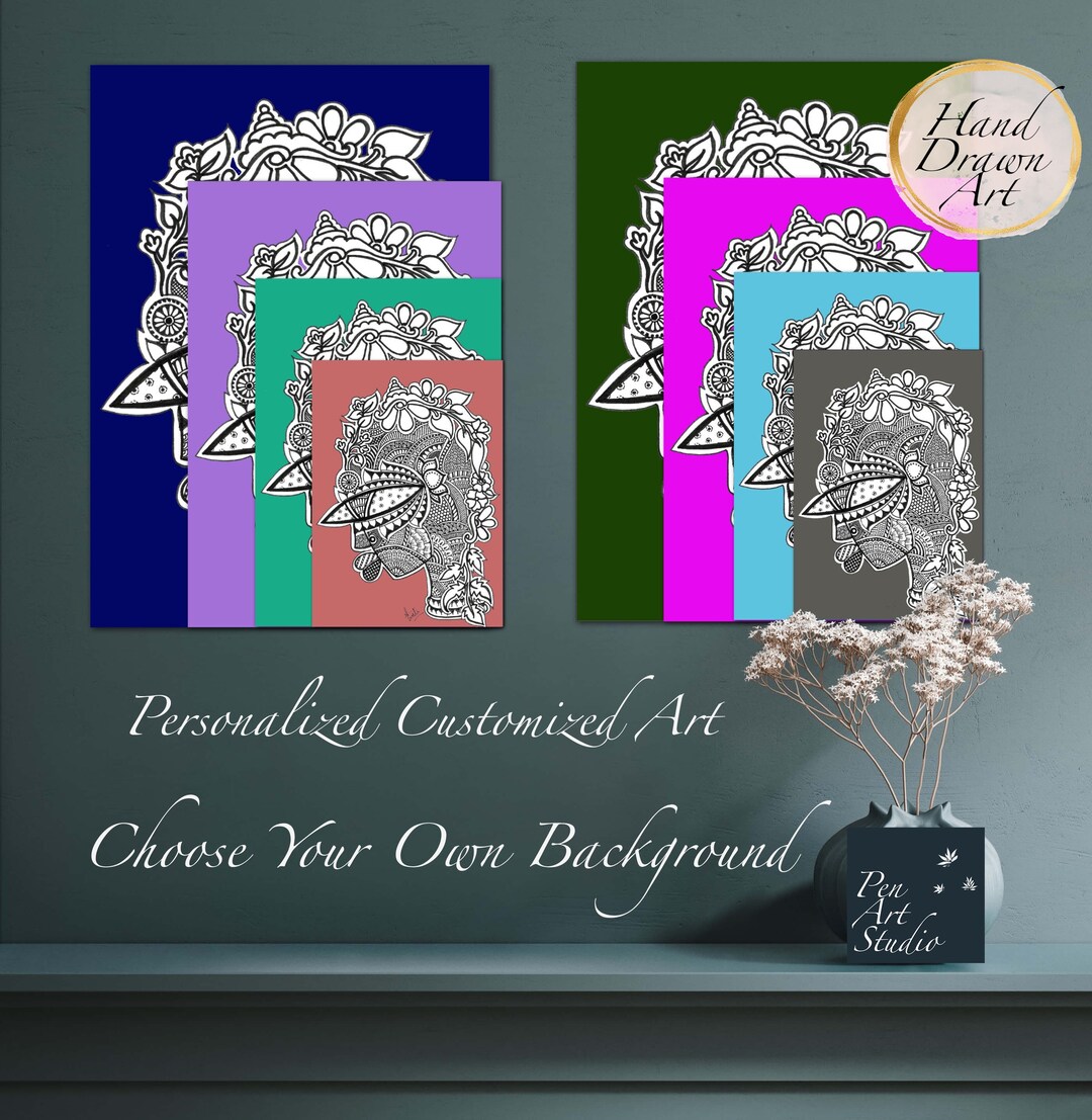 Personalized Art Gifts for Her Him, Custom DIY Printable Digital Art ...
