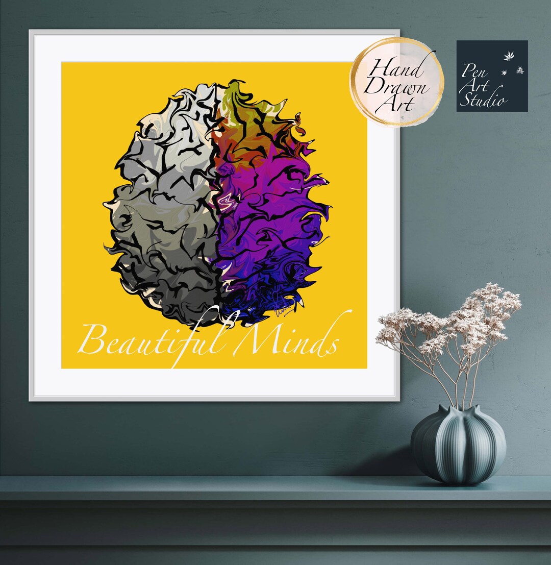 Neurodiversity Autism Awareness Wall Art Gift, Extra Large ADHD ...