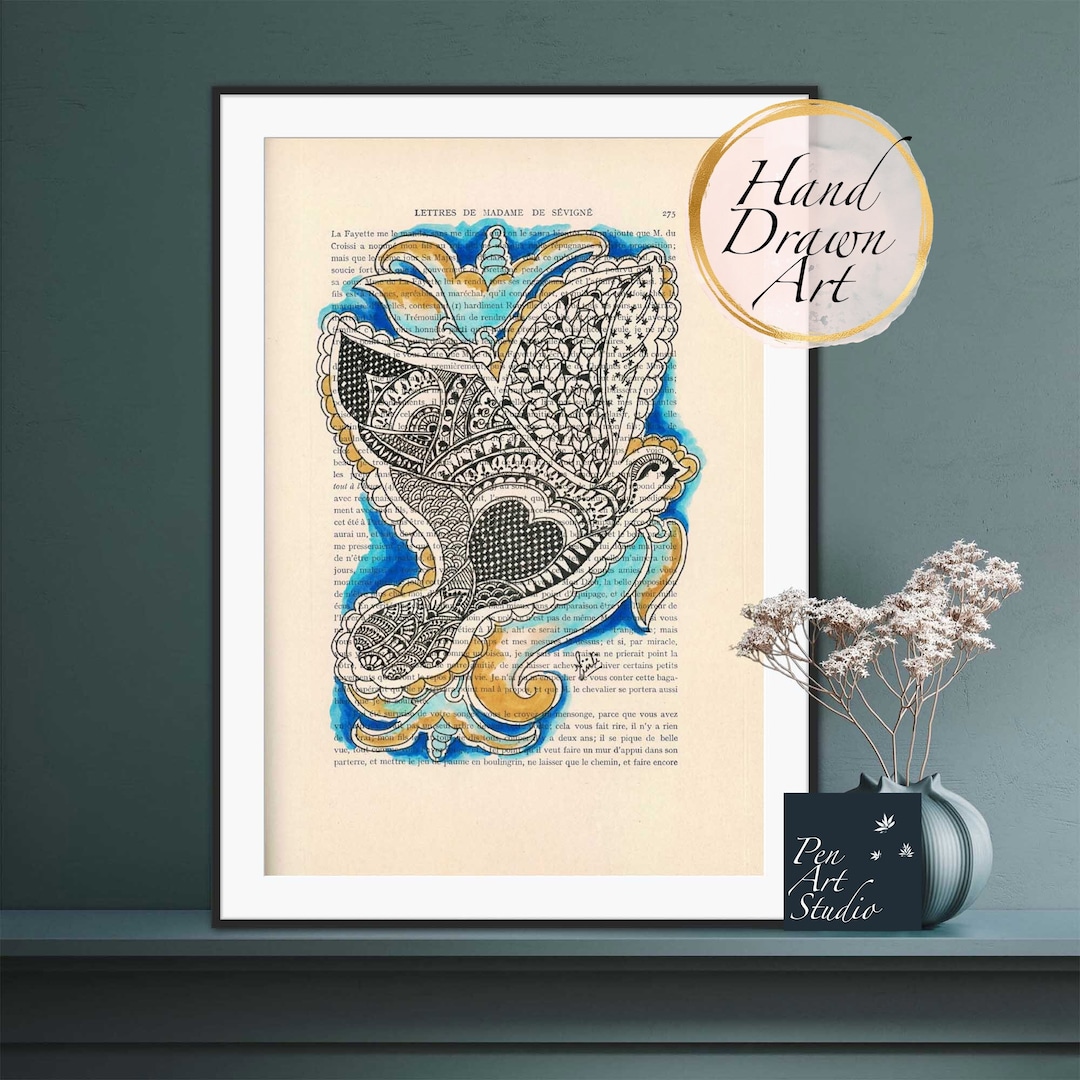 Aesthetic Mandala Dove Preppy Room Decor, Maximalist Bridesmaid ...