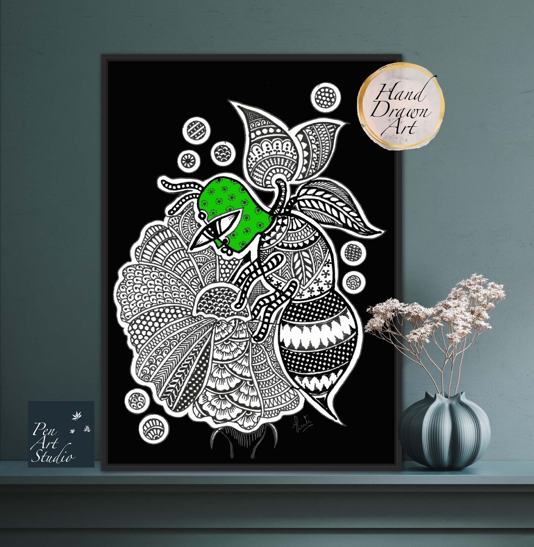 Spooky Witchy Halloween Bee Wall Art Hanging, Macabre Gothic Coquette ...