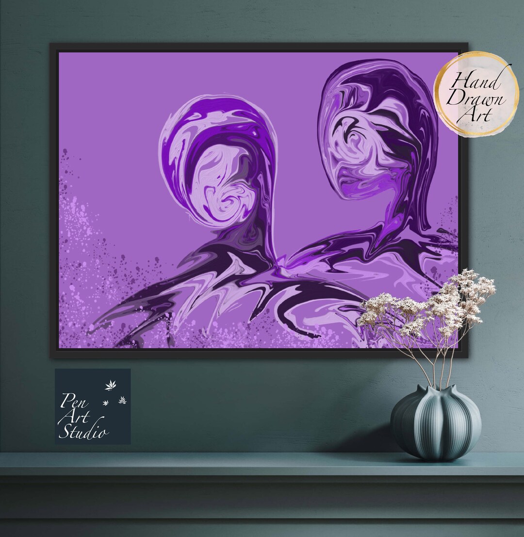 Faceless Soulmate Drawing Wall Art Poster, Perfect New Beginnings ...