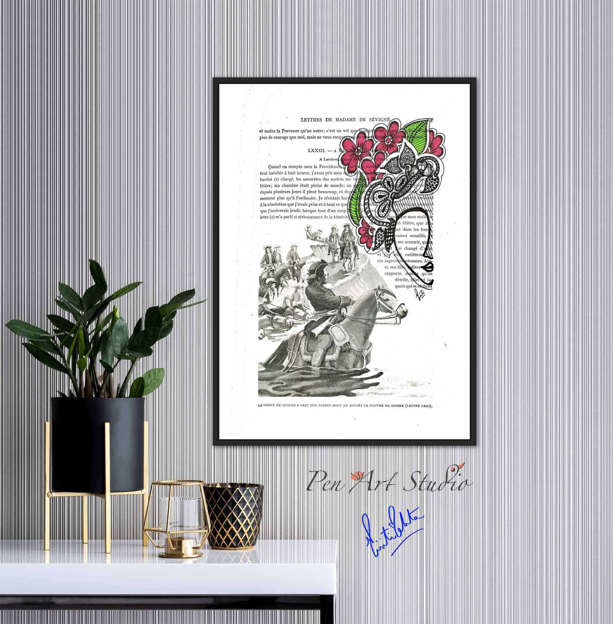 Divine Feminine I Am Enough Line Drawing Wall Art Feminist - Etsy