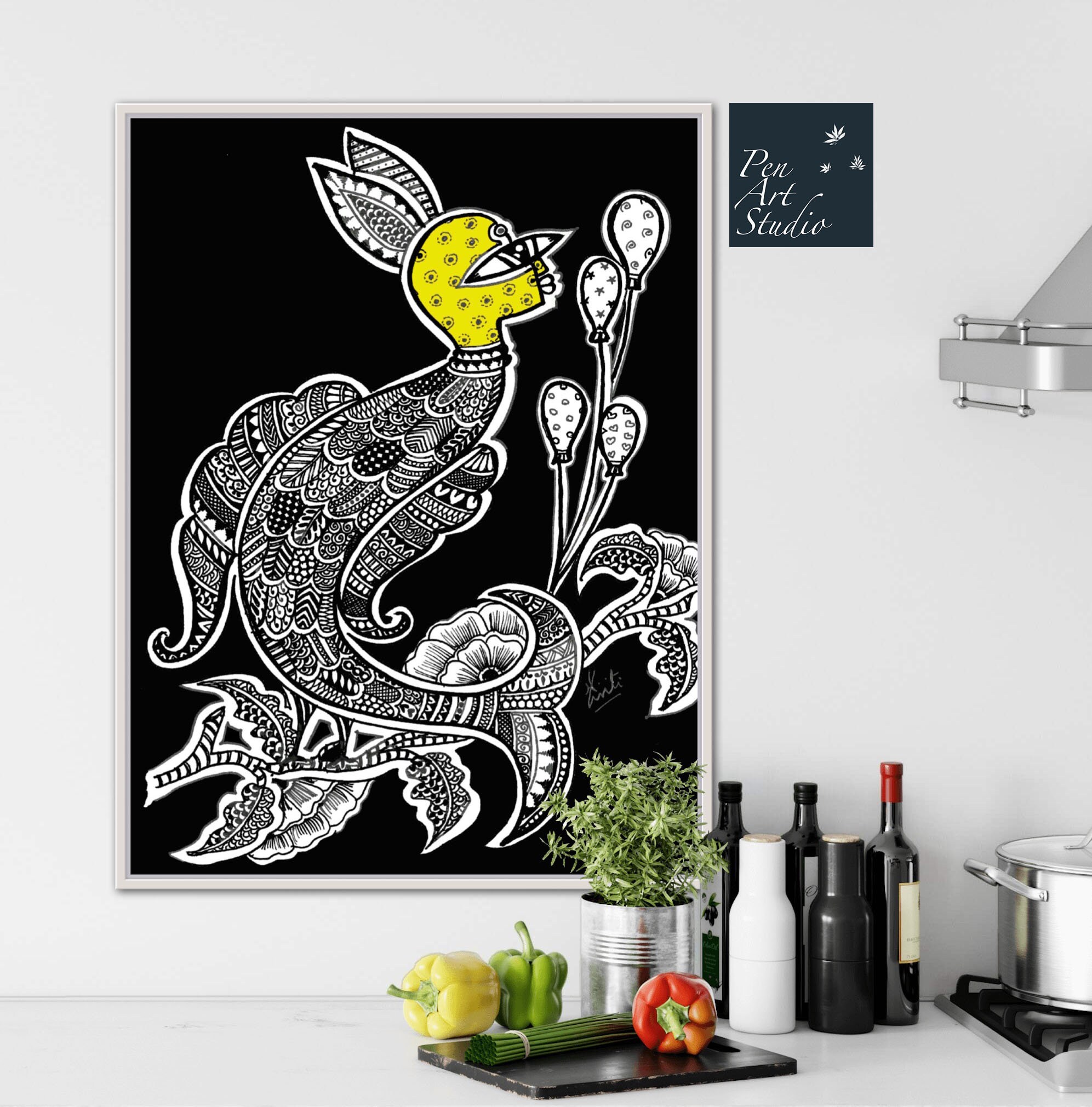 Coquette Surreal Fish Bird Themed Goth Witchy Gifts, Printable ...