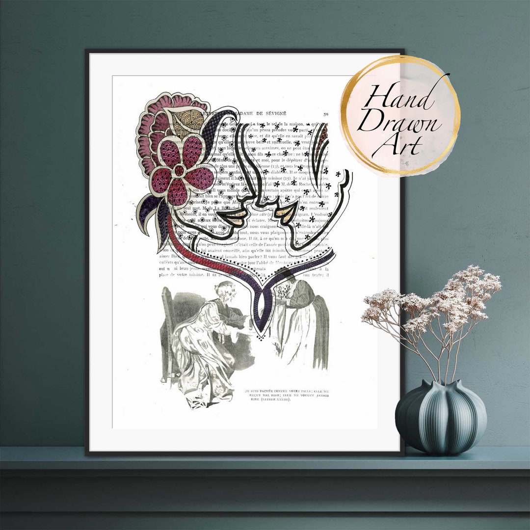 Cool Faceless Portrait Therapy Office Decor Posters, Shabby Chic Boho ...