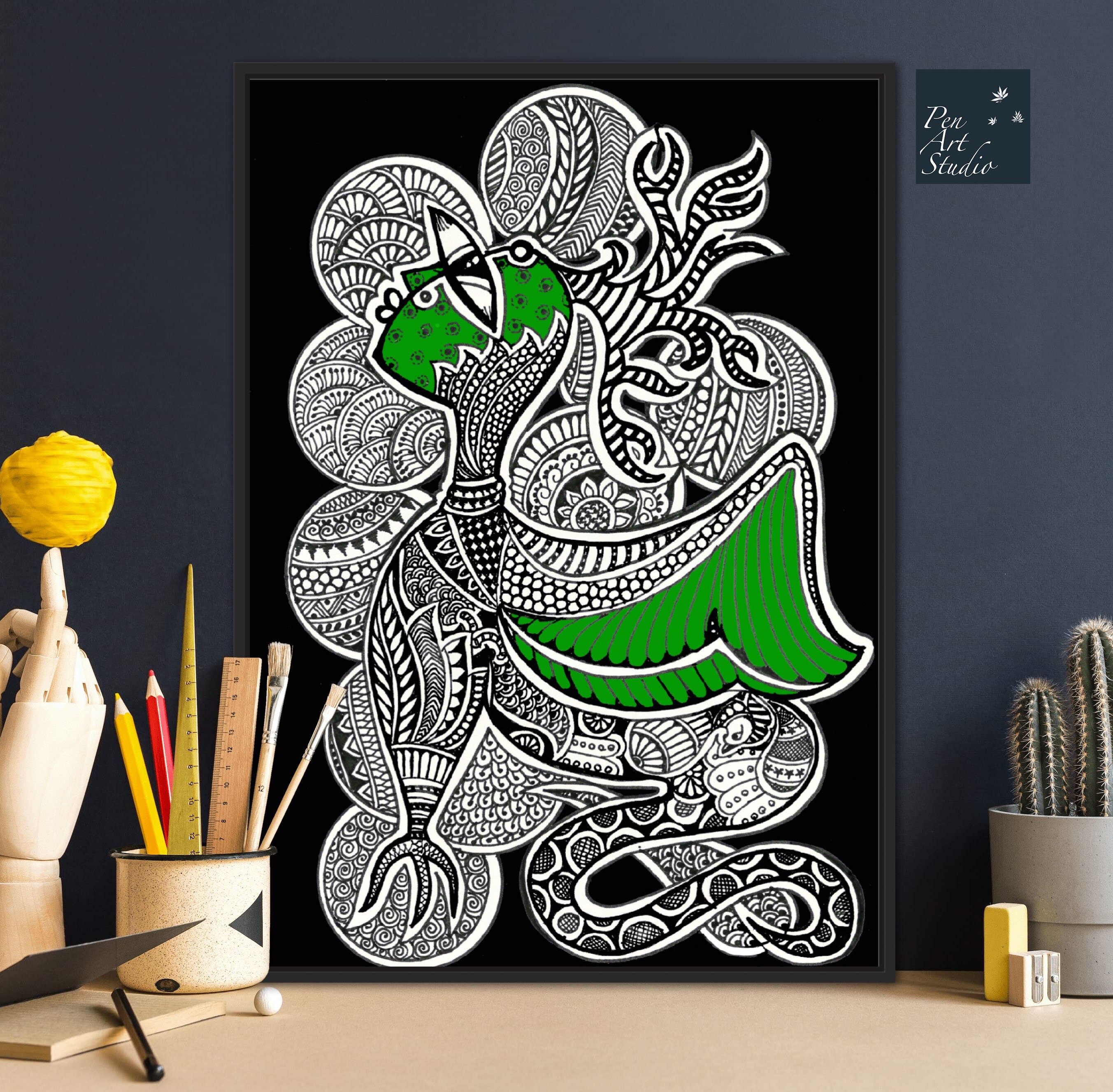 Fairy Tale Mystical Creature Female Wall Art, Unique Halloween Goth ...