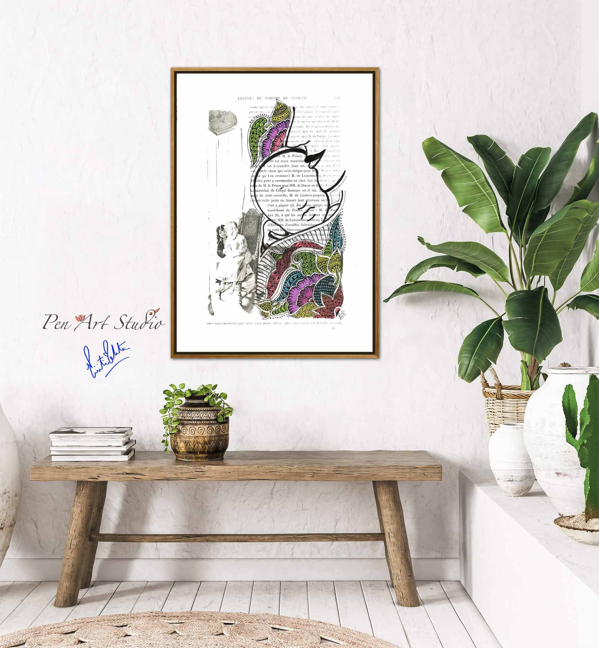 Pink Floral Mother Child Wall Art for New Moms Perfect Baby - Etsy