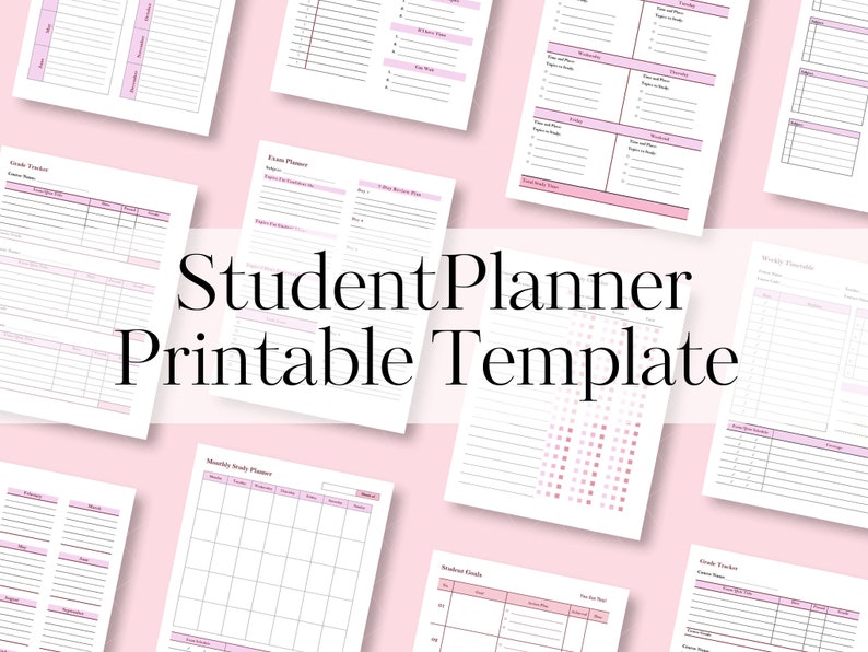 Study Planner Printable, Grade Tracker, Study Organizer, College ...