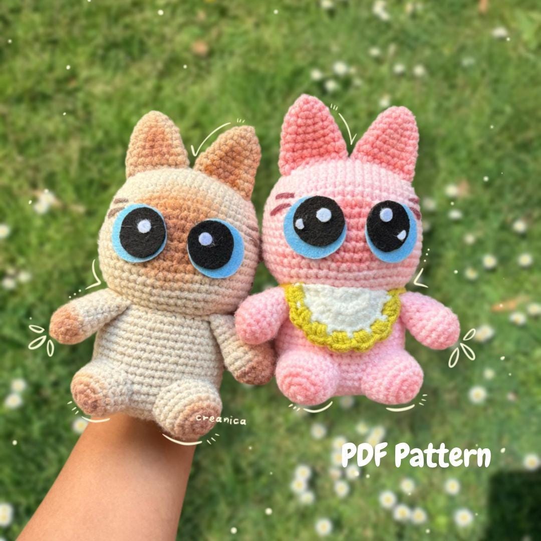 Siamese Cat Crochet Pattern - PDF Download - Beginner Friendly ...