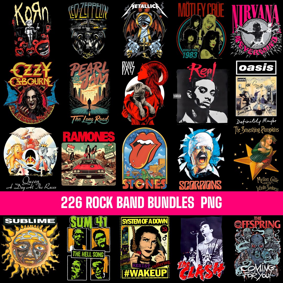 226 Designs Ultimate Rock Star Design Bundle Bold Graphics & Iconic ...