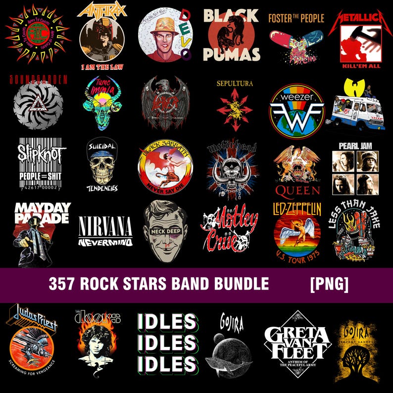 357 Designs Ultimate Rock Star Design Bundle Bold Graphics & Iconic ...