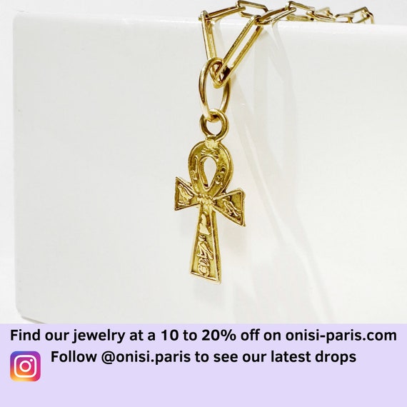 Antique Ankh gold pendant, Egyptian Ankh cross pendan… - Gem