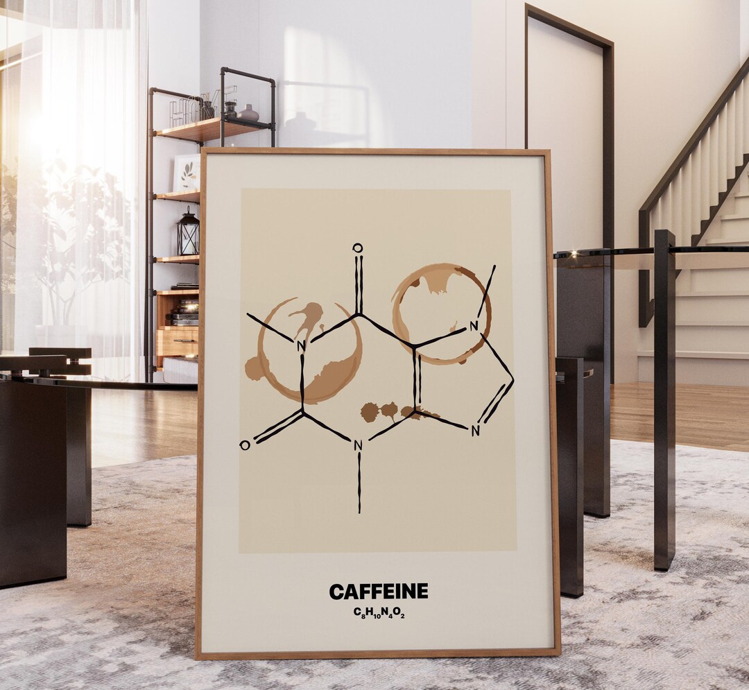 Caffeine Poster Printable Coffee Illustration Parisian Style Print Gift ...