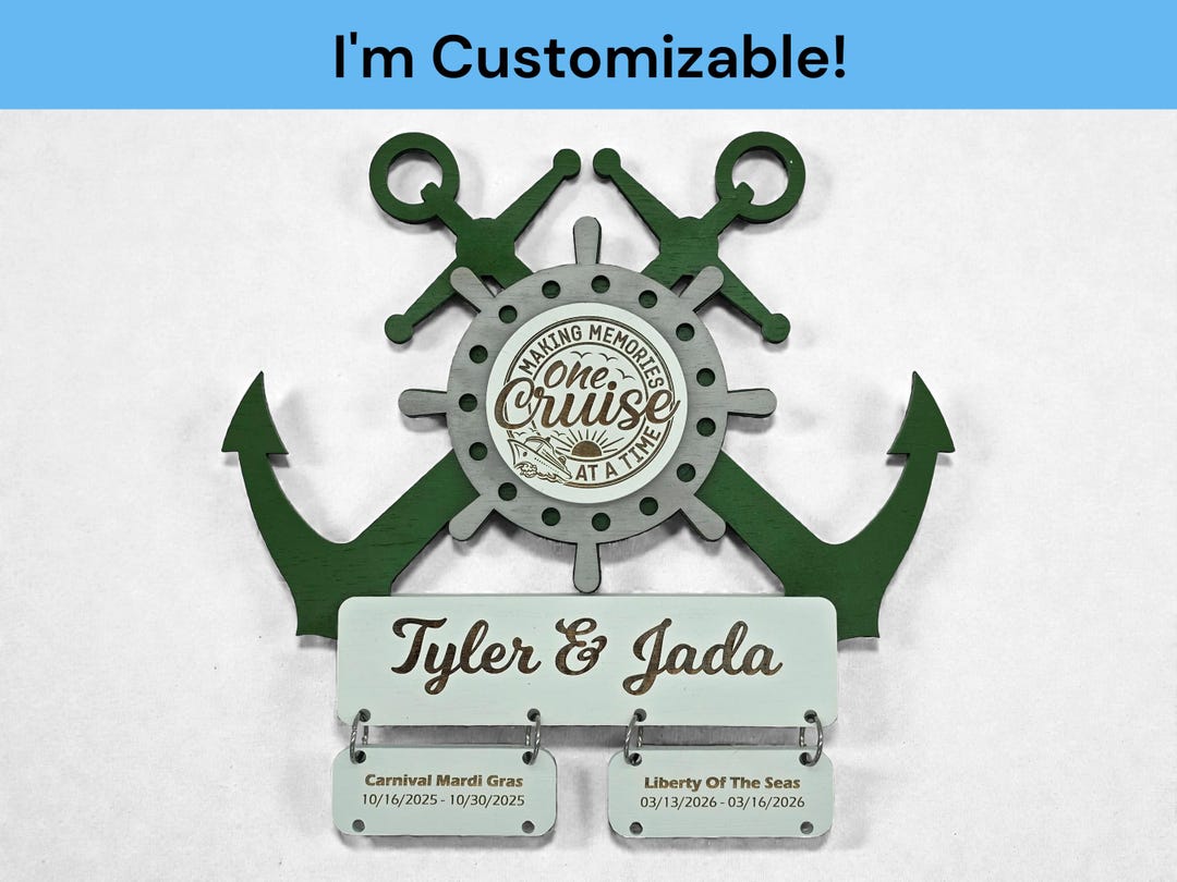 Custom Cruise Ship Decor, Personalized Cabin Door Sign With Cruise ...