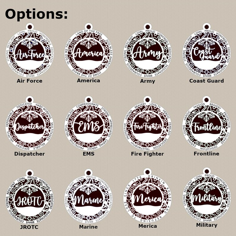 Personalized JROTC Christmas Ornament: Military Holiday Keepsake - Etsy