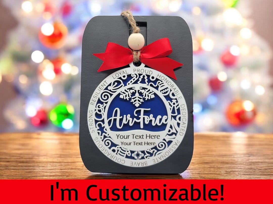 Personalized Air Force Christmas Ornament: Military Keepsake - Etsy