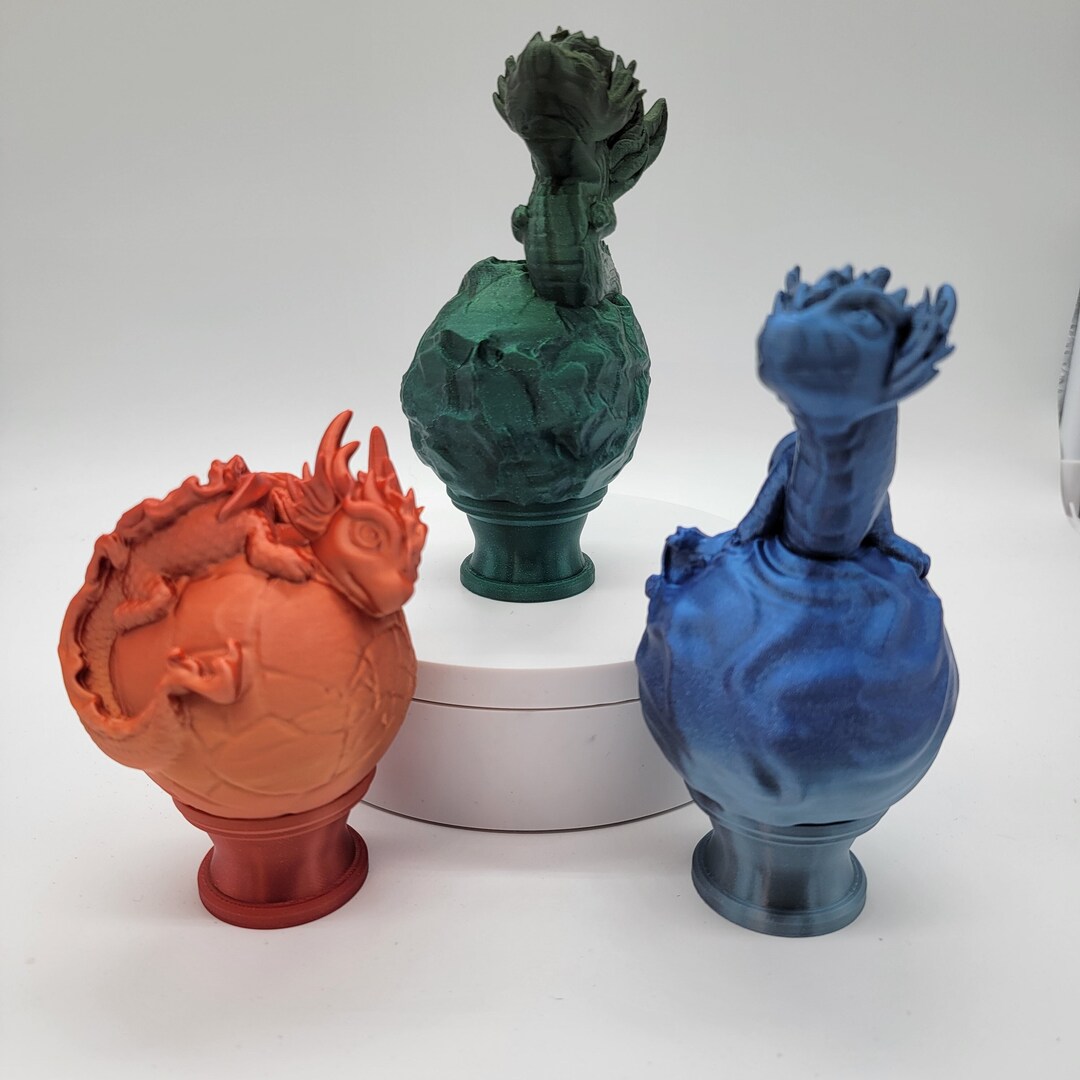 READY TO SHIP Elemental Baby Dragon Figurines 3D Printed Fantasy ...
