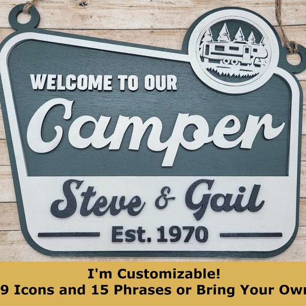 Welcome Camper Sign - Etsy