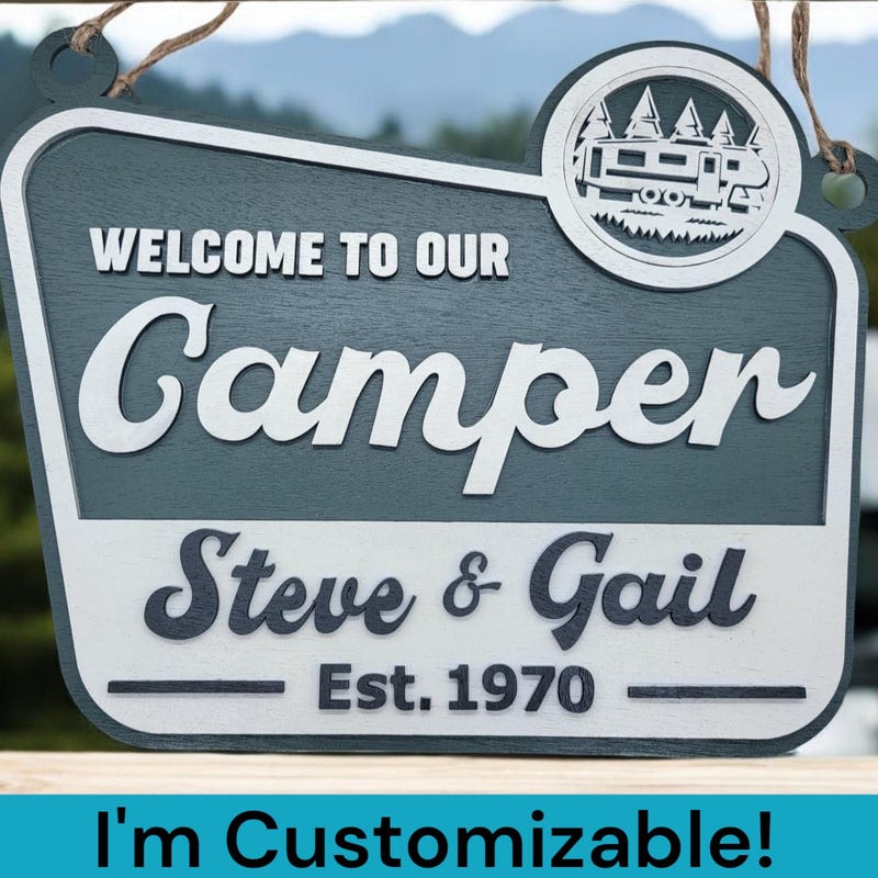 Welcome Camper Sign - Etsy