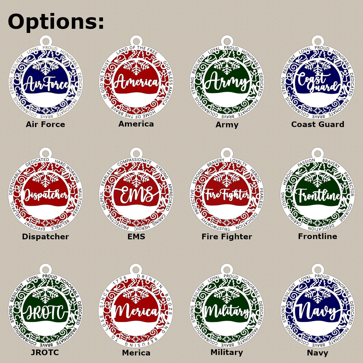 Personalized Coast Guard Christmas Ornament Military - Etsy