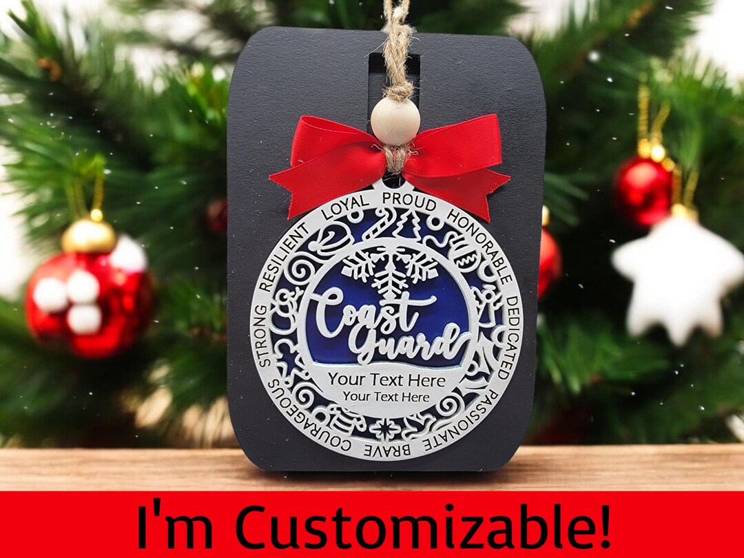 Personalized Coast Guard Christmas Ornament: Military Gift - Etsy