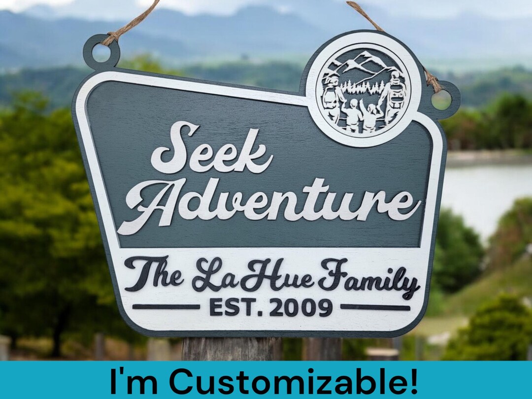 Custom Seek Adventure Camper Vintage National Park Service Sign ...