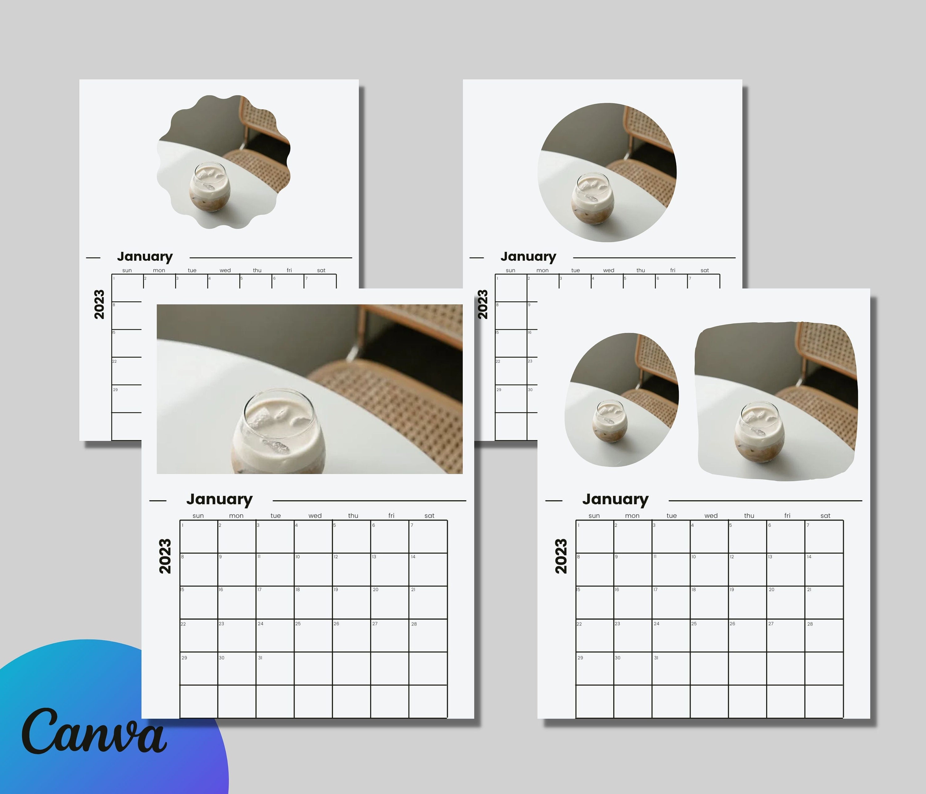 2023 Calendar Canva Template - 100% Editable With Tutorial - Etsy