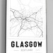 Glasgow Scotland City Map Art, Modern Acrylic Glass Print - Etsy